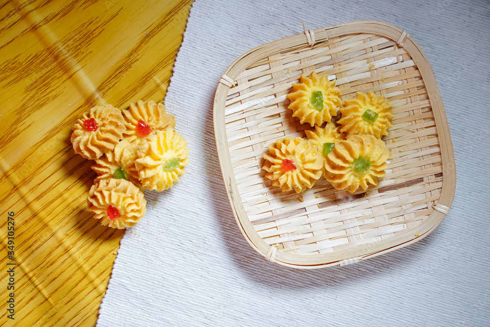 Homemade cookies call Kuih Samperit in Malay, is a traditional ...