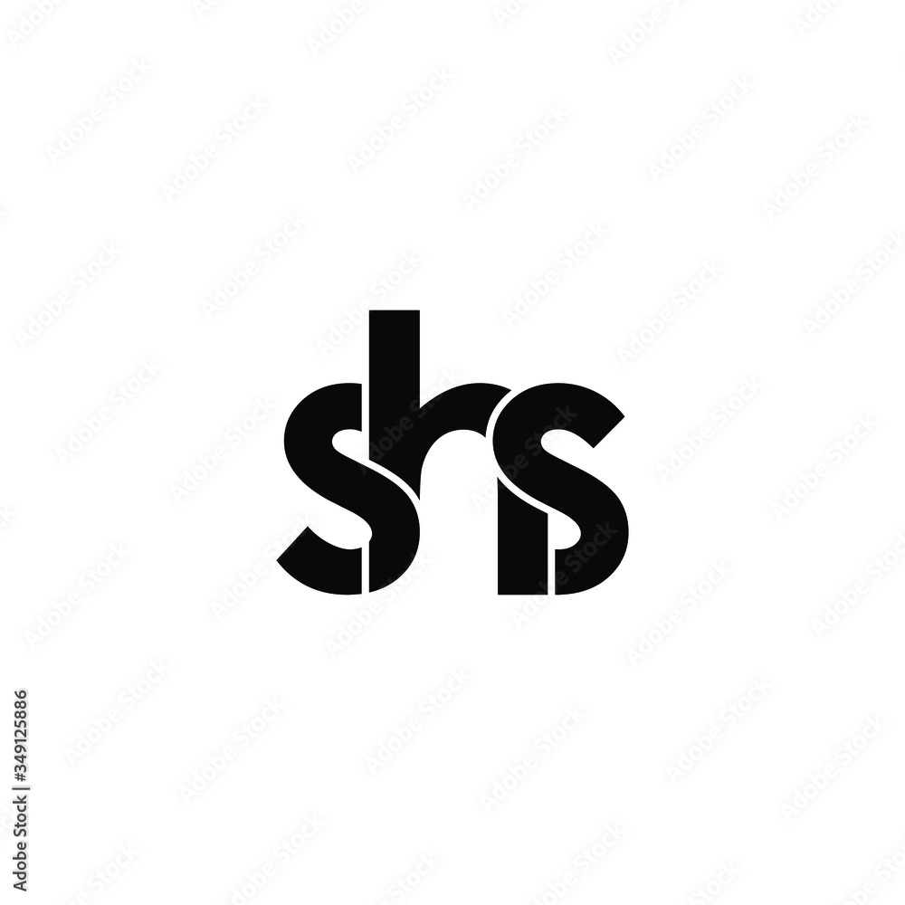 shs letter original monogram logo design Stock Vector | Adobe Stock