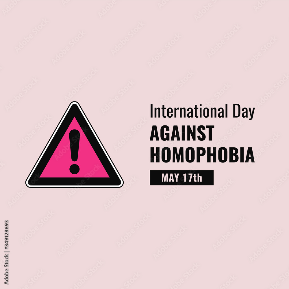 Pink triangle, symbol of the International day against homophobia. The ...