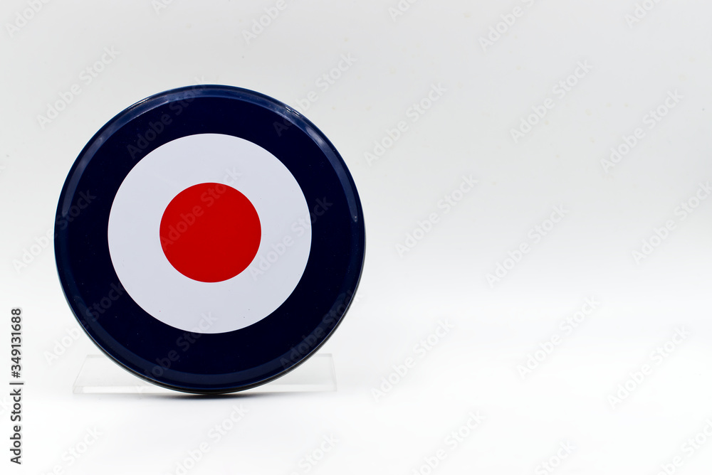 British Royal Air Force roundel. RAF. Symbol of mod music. Copy space ...
