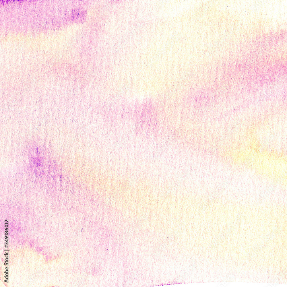 Watercolor background, splash, stain. Yellow and purple abstract ...
