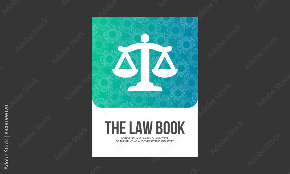 Law Book Cover, Law Magazine Design Stock Vector | Adobe Stock