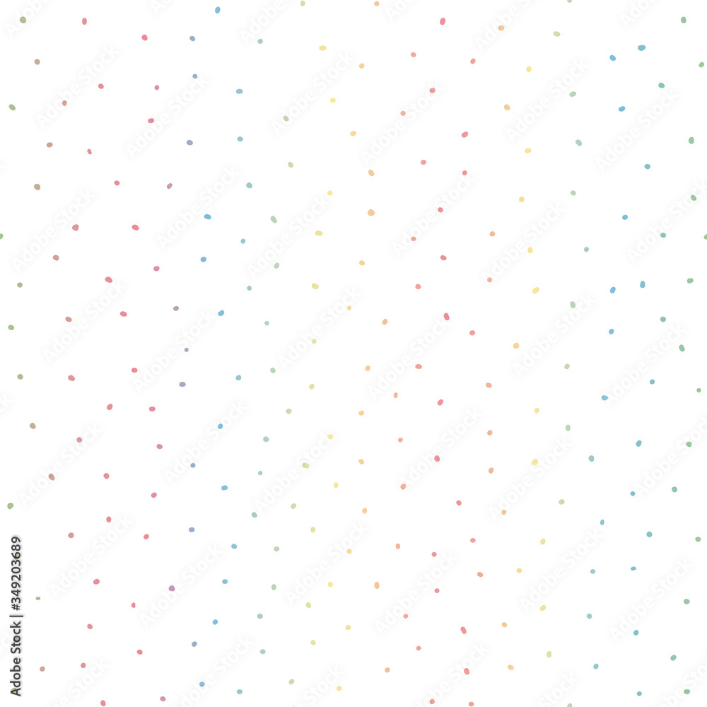 Rainbow gradient dots hand drawn vector background. Seamless pattern ...