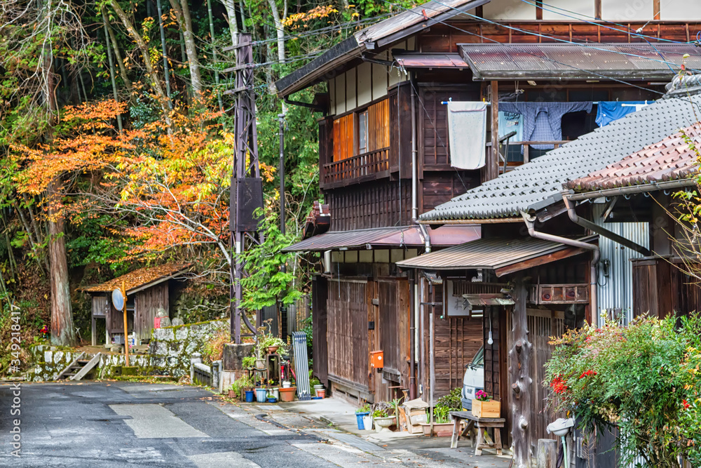 Tsumago, scenic traditional post town in Japan from Edo period. Famous ...