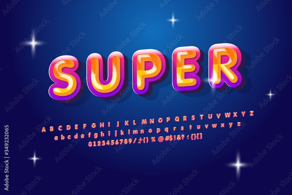 mobile game logo bright and shiny design template, name super modern ...