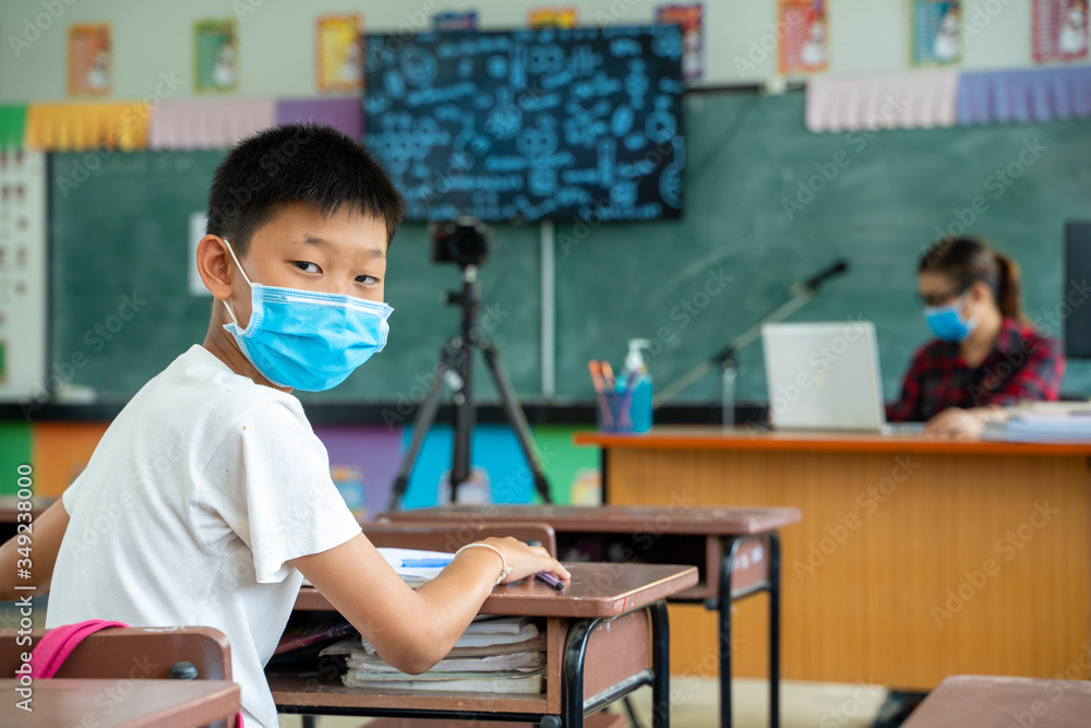 Education,Elementary school,Learning,Technology and people concept ...