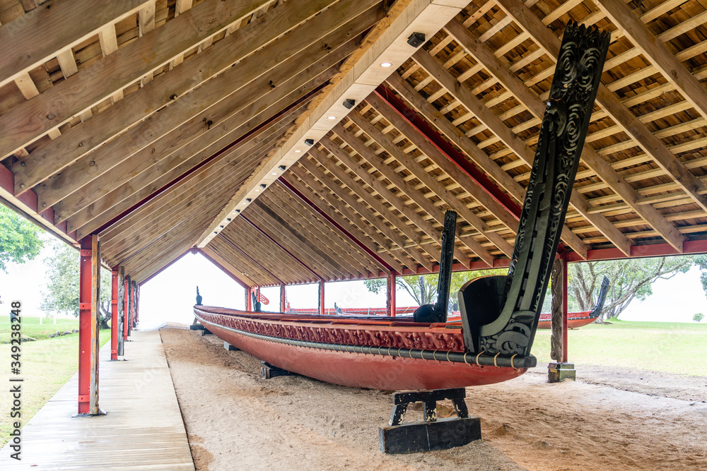 Maori Waka- War Canoe Stock Photo | Adobe Stock