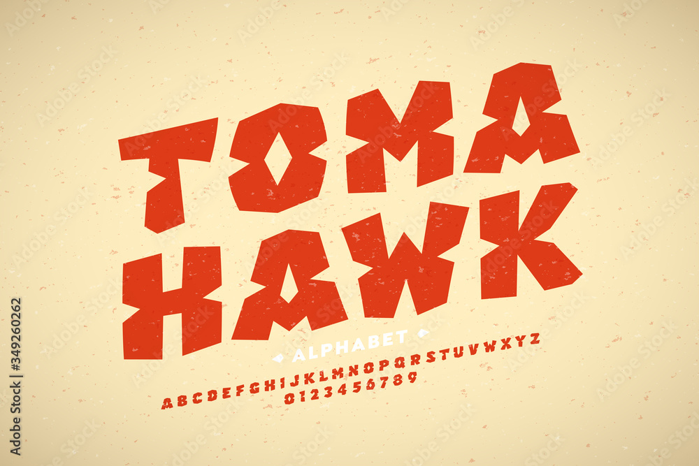 Indian tribes style font design, alphabet letters and numbers Stock ...