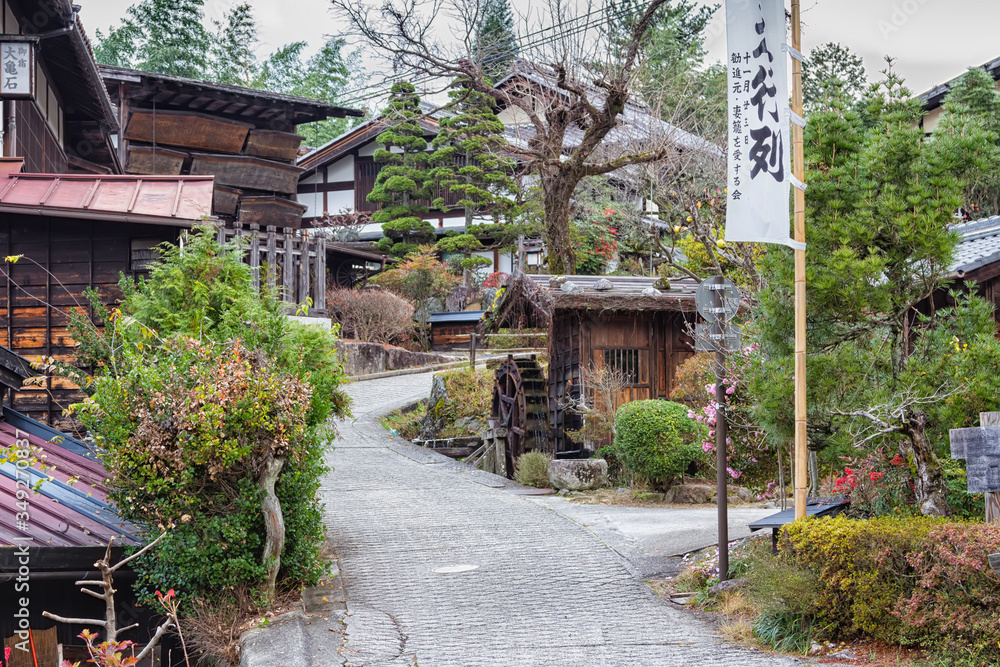 Foto de Tsumago, scenic traditional post town in Japan from Edo period ...