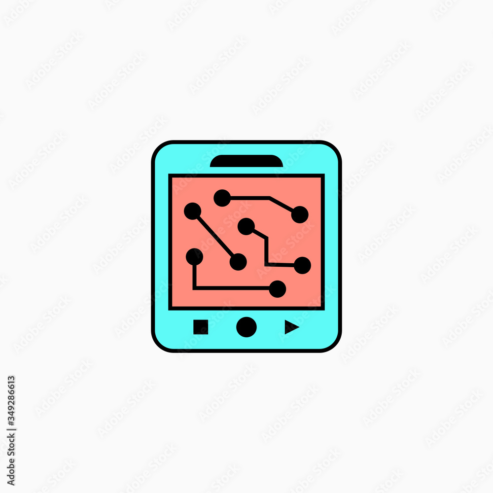 Artificial intelligence mobile phone icon. Vector AI technology concept ...