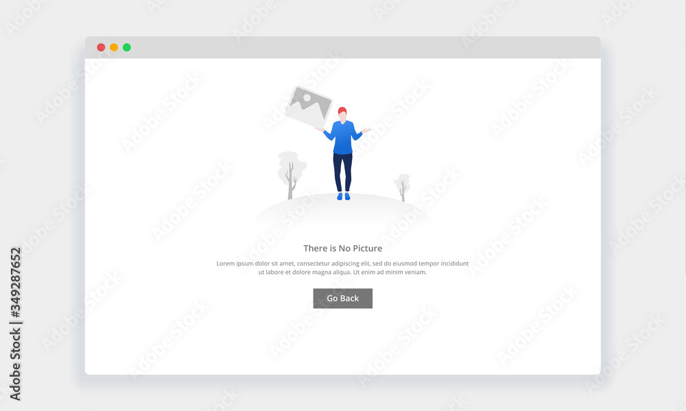 Modern flat design concept of there is no image for website and mobile ...
