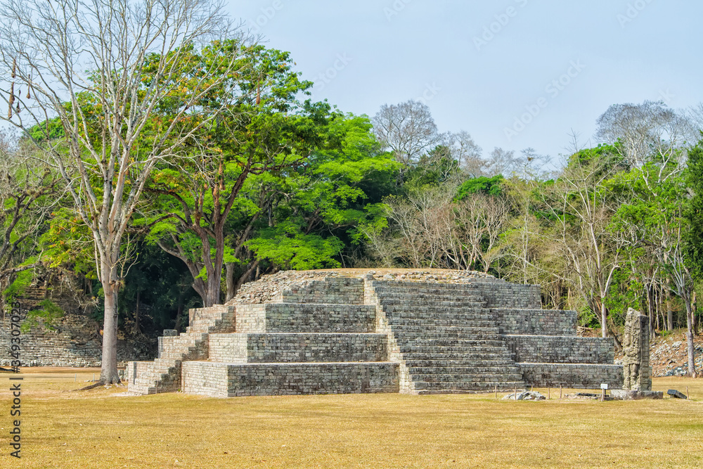 Copan ruins in the archeological site, Copan Ruinas, Honduras, Central ...