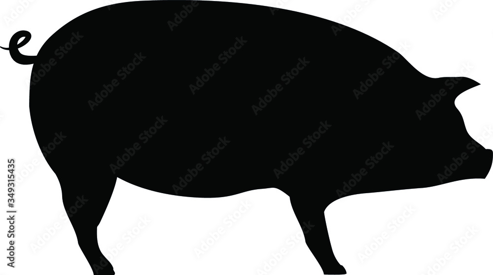 Hog Silhouette White