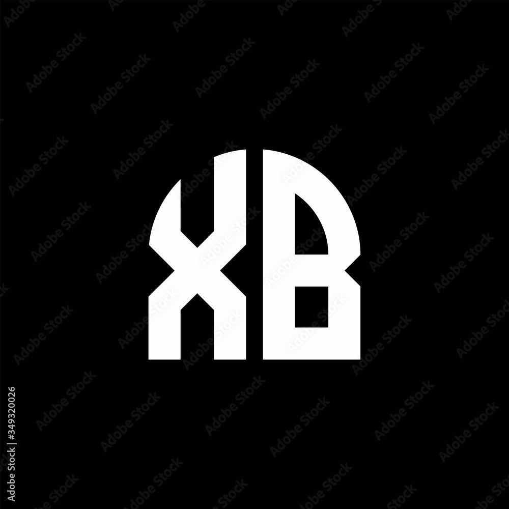 XB monogram logo with curve shape design template Stock Vector | Adobe ...