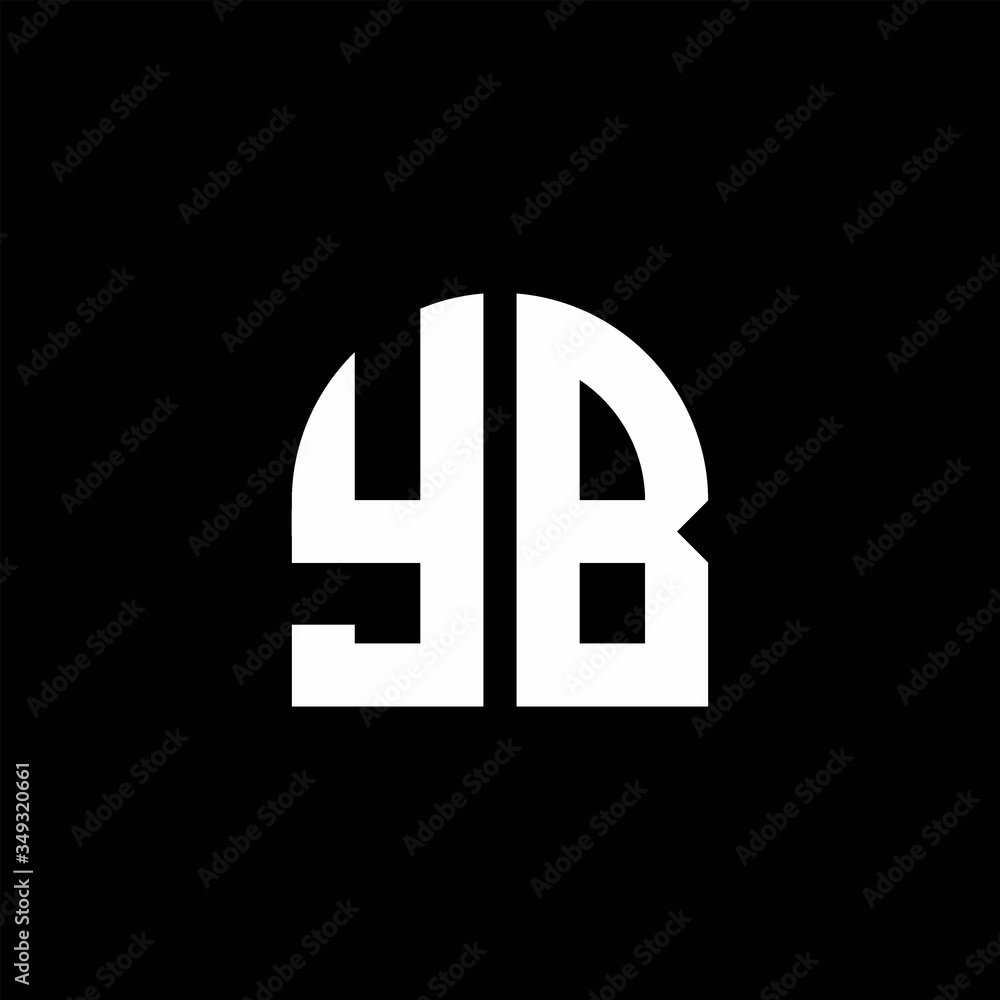YB monogram logo with curve shape design template Stock Vector | Adobe ...