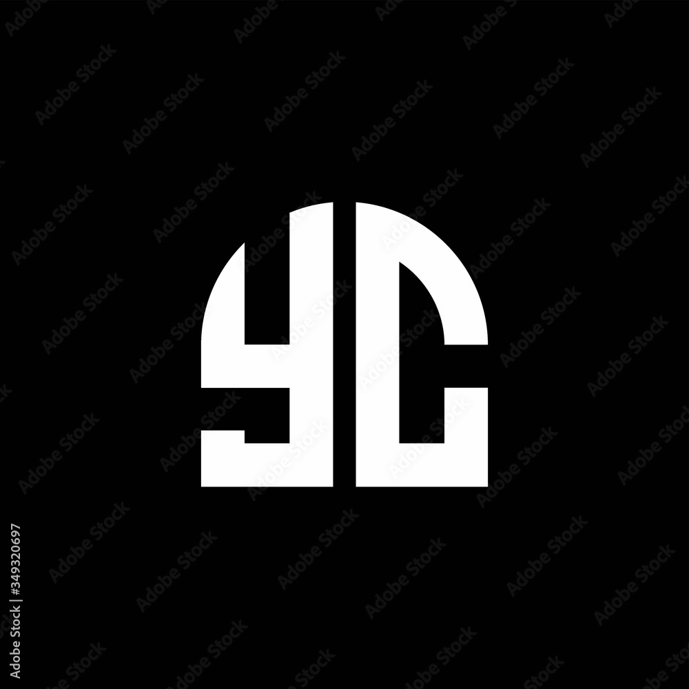 YC monogram logo with curve shape design template Stock Vector | Adobe ...