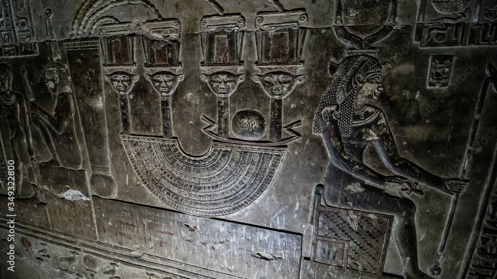 Dendera temple or Temple of Hathor. Egypt. Dendera, Denderah, is a ...