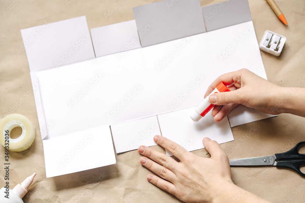 step by step instruction for creating boxes, step 4. Children's ...