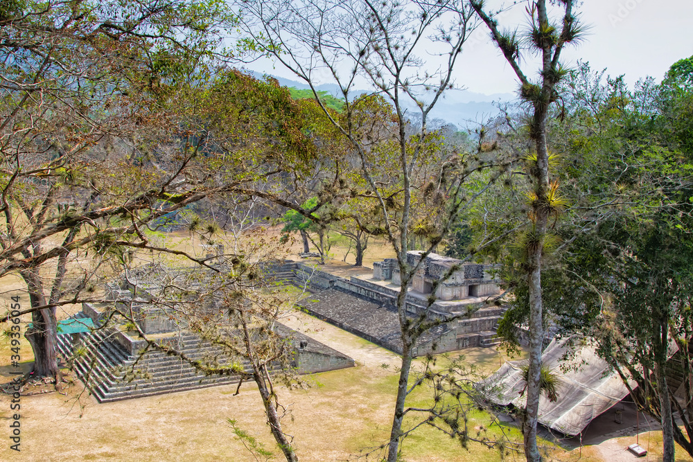 Copan ruins in the archeological site, Copan Ruinas, Honduras, Central America Stock Photo ...