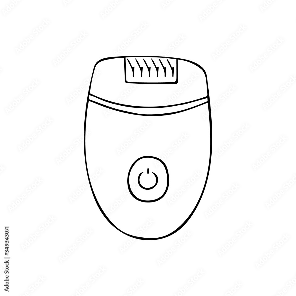 Electric epilator, hair removal tool isolated on white background ...