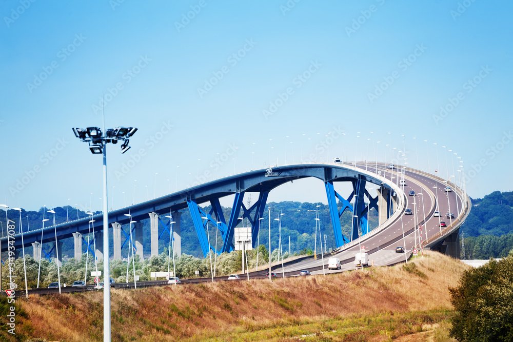Large Havre channel bridge or Viaduct du grand canal car overpass ...