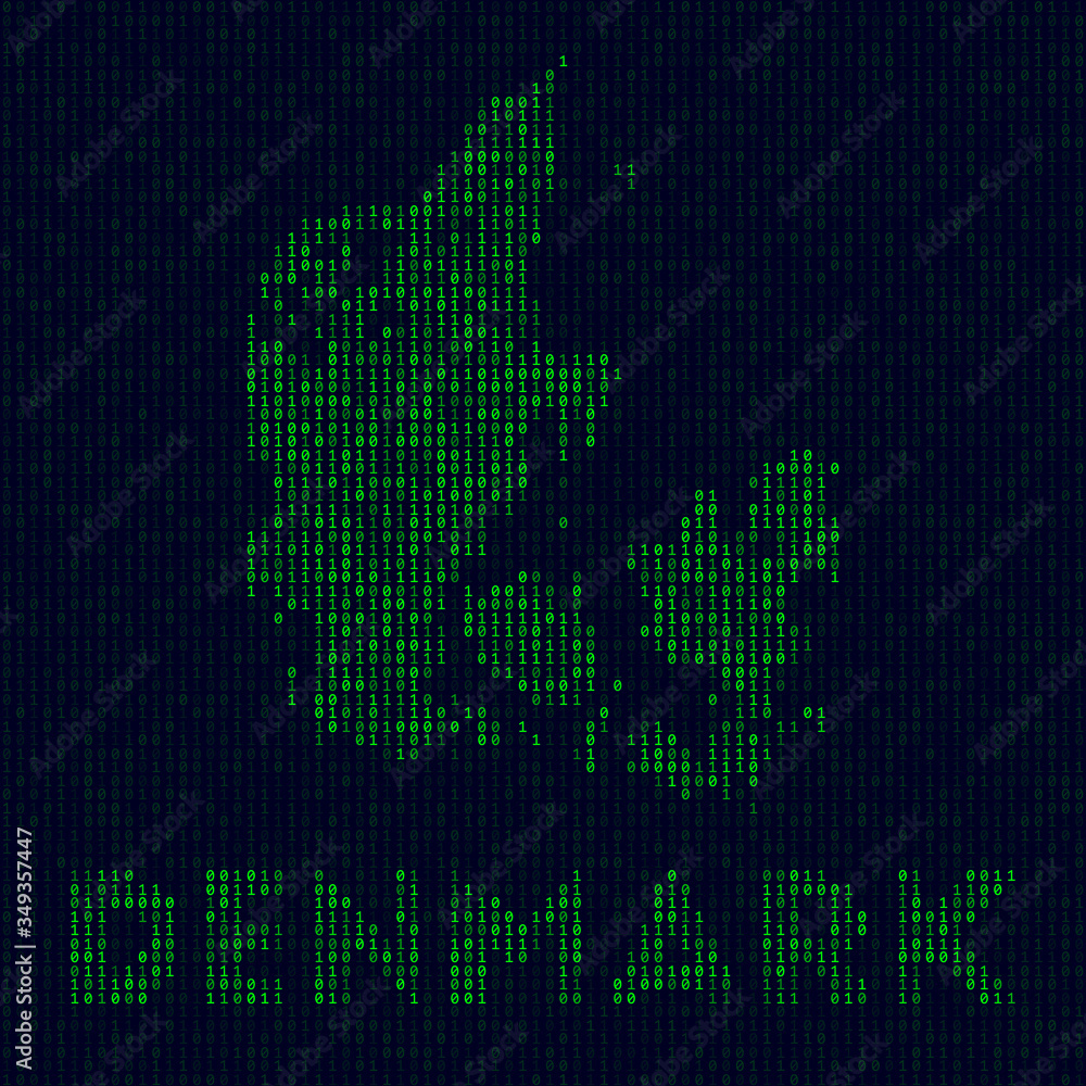 Fototapeta Chiński Chinoiserie Digital Denmark logo. Country symbol in ...