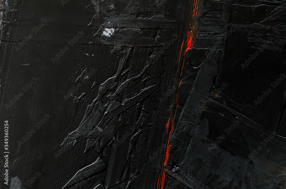 Black abstract oil painting background. Urban texture. Contemporary art ...