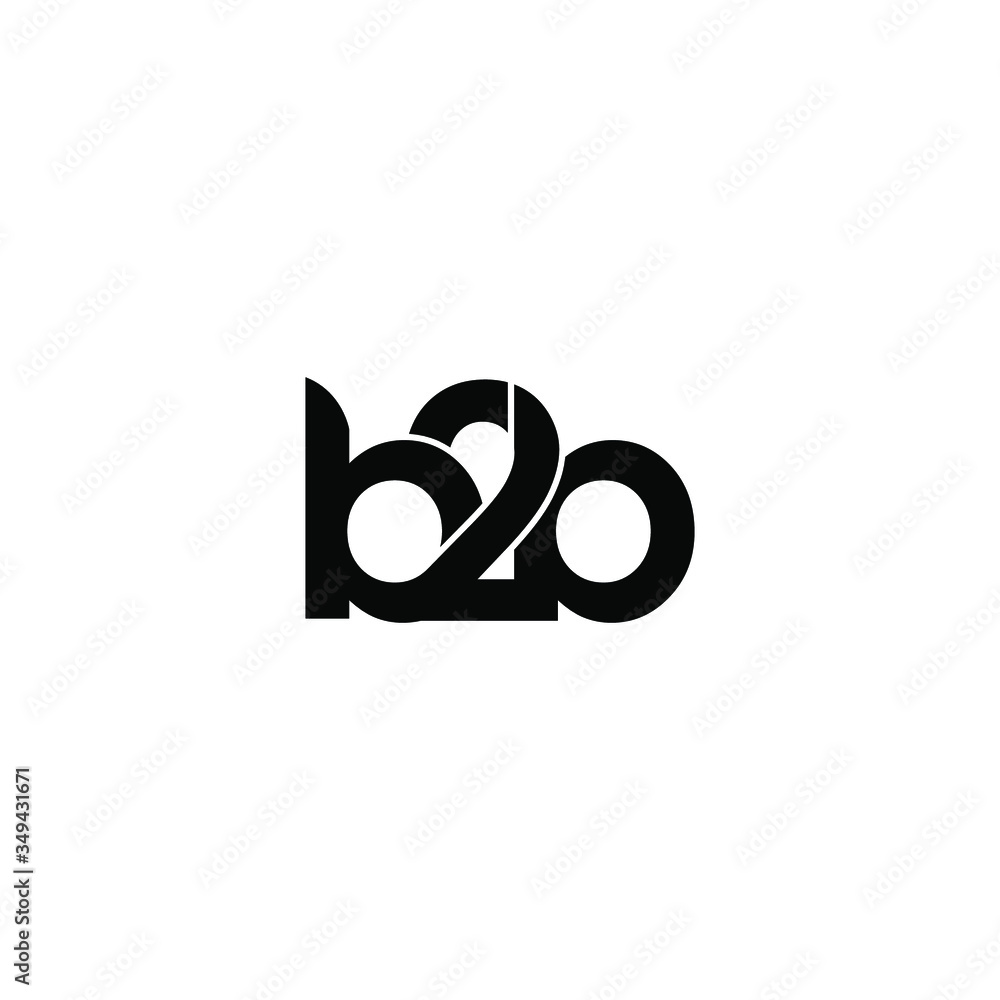 b2b letter original monogram logo design Stock Vector | Adobe Stock