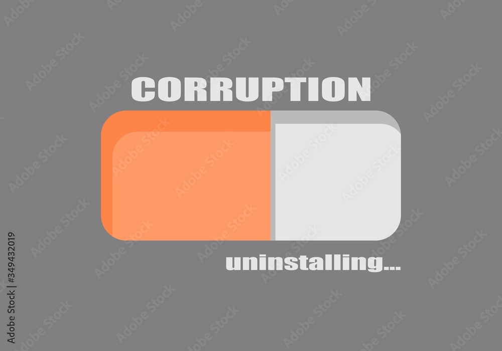 Corruption level indicating. Color scale. Colorful infographic element ...