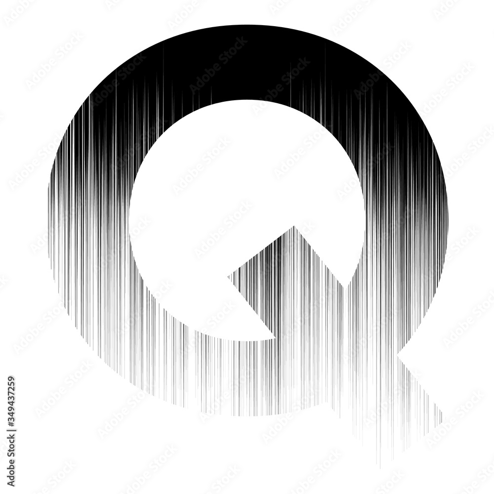 ENGLISH ALPHABET MADE OF BLACK GRADIENT PATTERN OF SEAMLESS VERTICAL ...