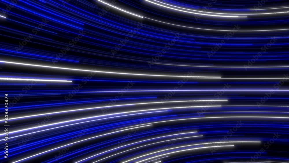 Seamless loop futuristic glow blue and white line flow curve internet ...