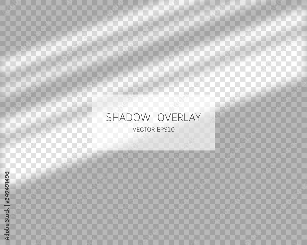 Shadow overlay effect. Natural shadows from window isolated on ...