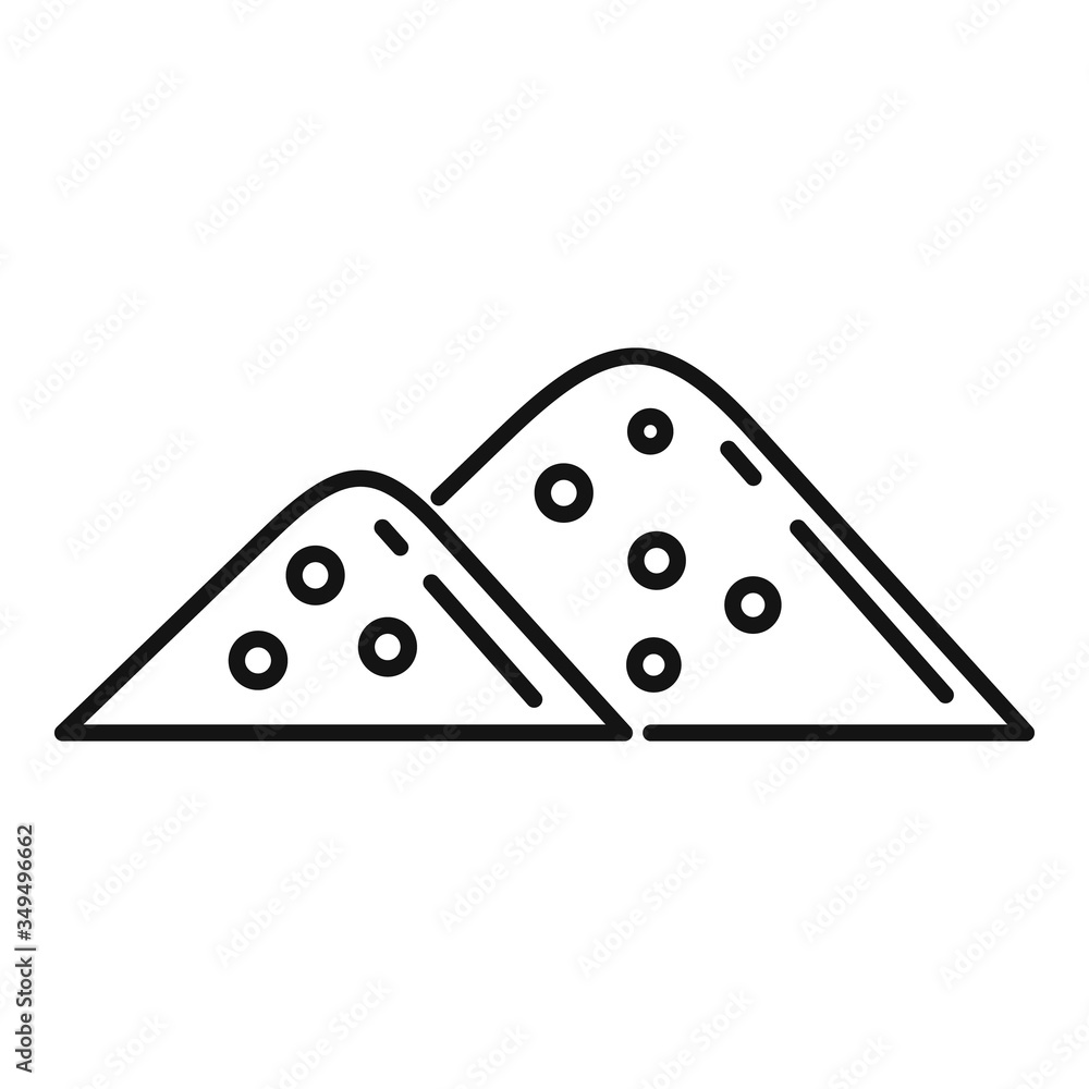 Sugar pile icon. Outline sugar pile vector icon for web design isolated ... Sugar pile icon. Outline sugar pile vector icon for web design isolated ...
