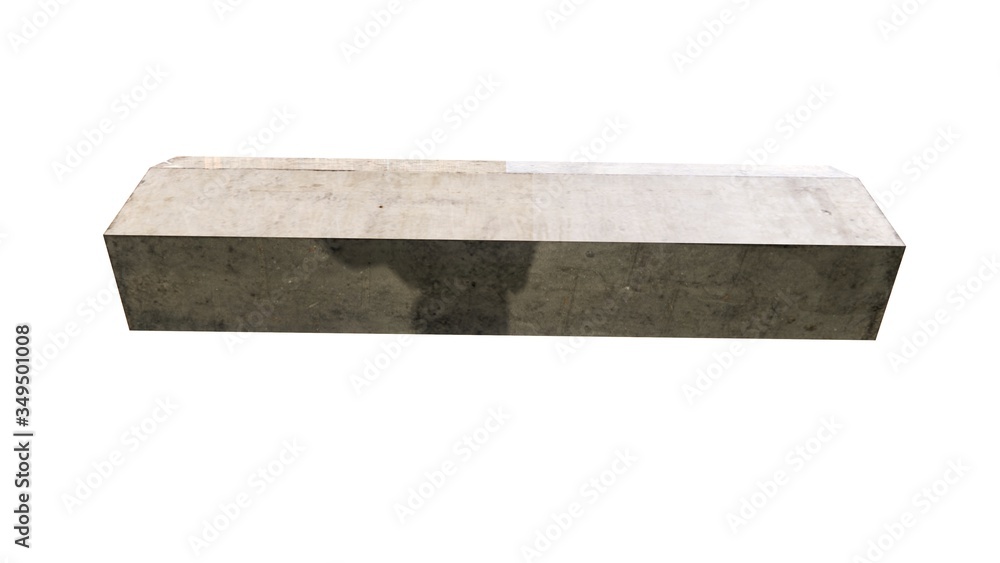concrete curb simple one-dimensional form with a width of a meter ...