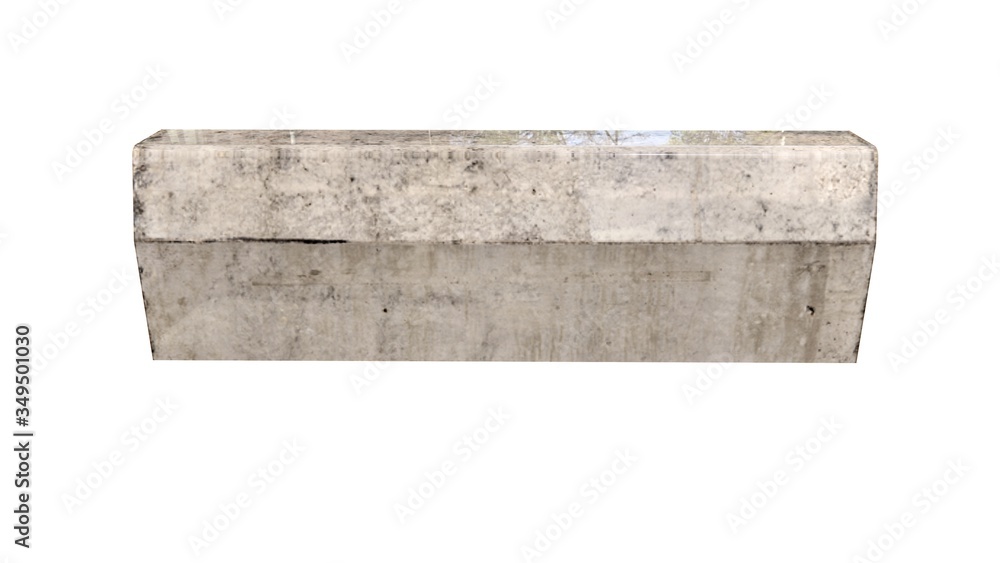 concrete curb simple one-dimensional form with a width of a meter ...