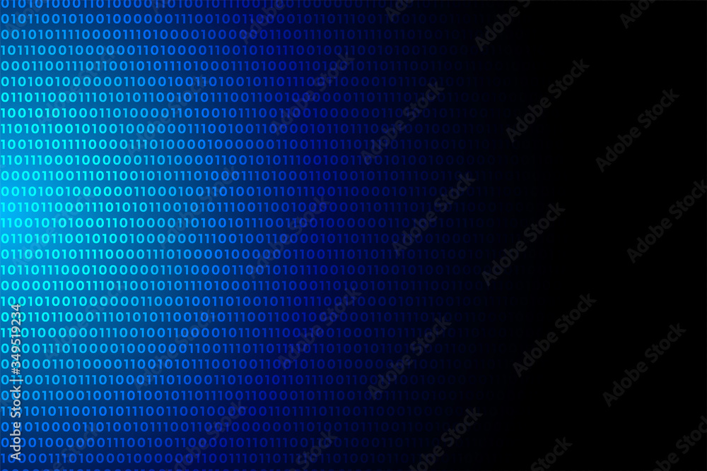 blue digital binary code data numbers background design Stock Vector | Adobe Stock