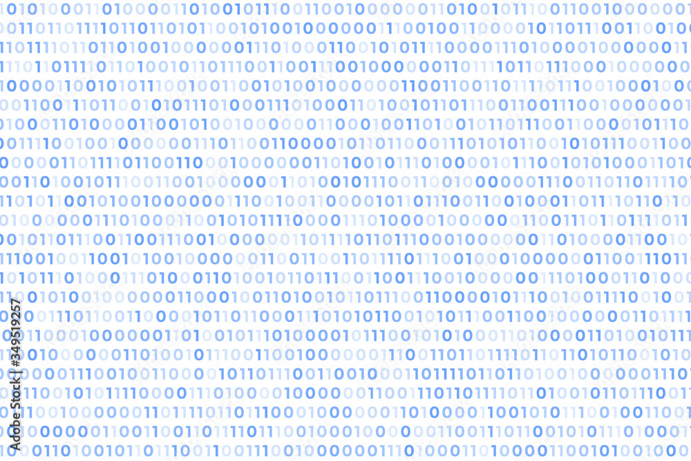 binary code white background with floating numbers Stock Vector | Adobe ...