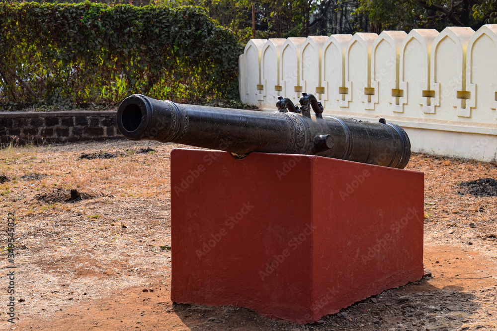 Picture of ancient cannon used in Indian war Stock Photo | Adobe Stock