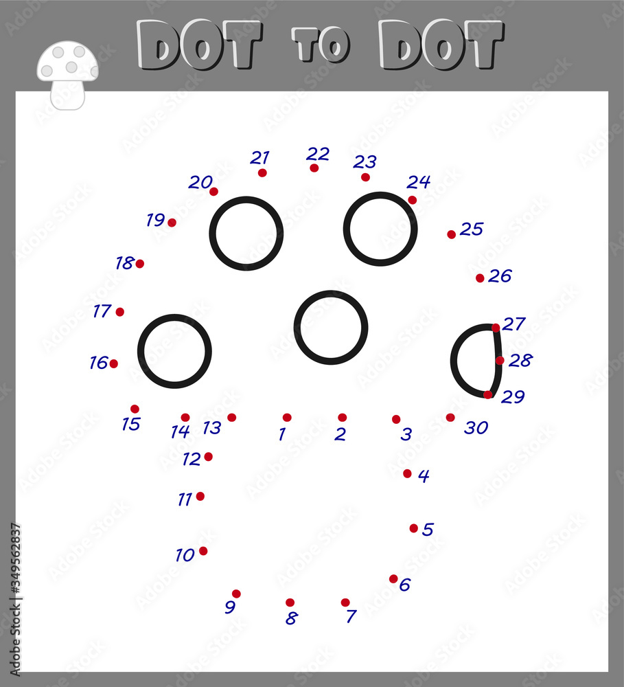 Dots to dots game with numbers, Connect the dots picture puzzle and ...