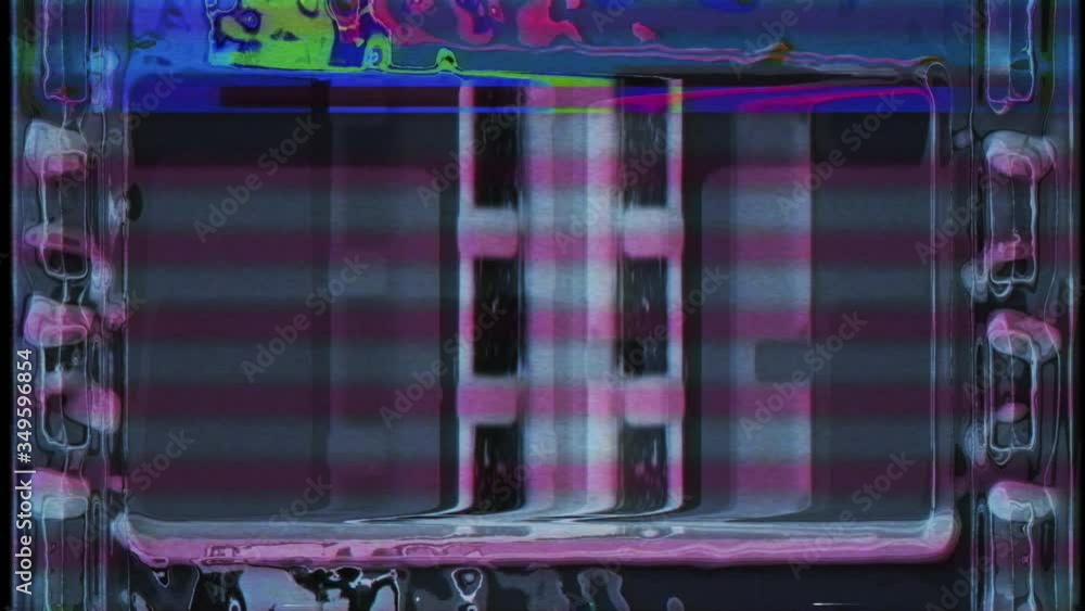 VHS defects noise and artifacts, glitches from an old tape. Glitch ...