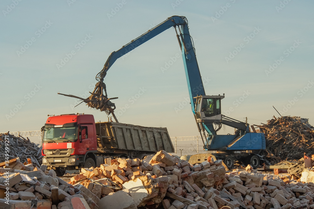 recycling of building materials Stock Photo | Adobe Stock