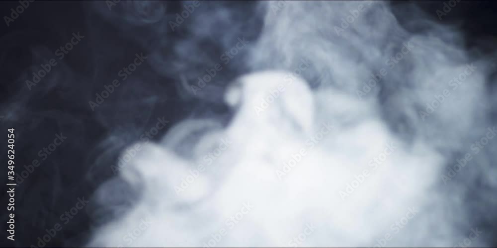 White Steam Ascends Over the Pan. White Steam rises from a large pot ...