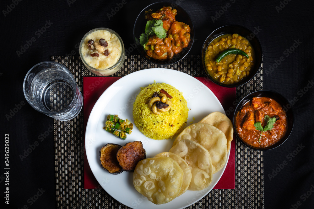 Typical Bengali thali Stock Photo | Adobe Stock