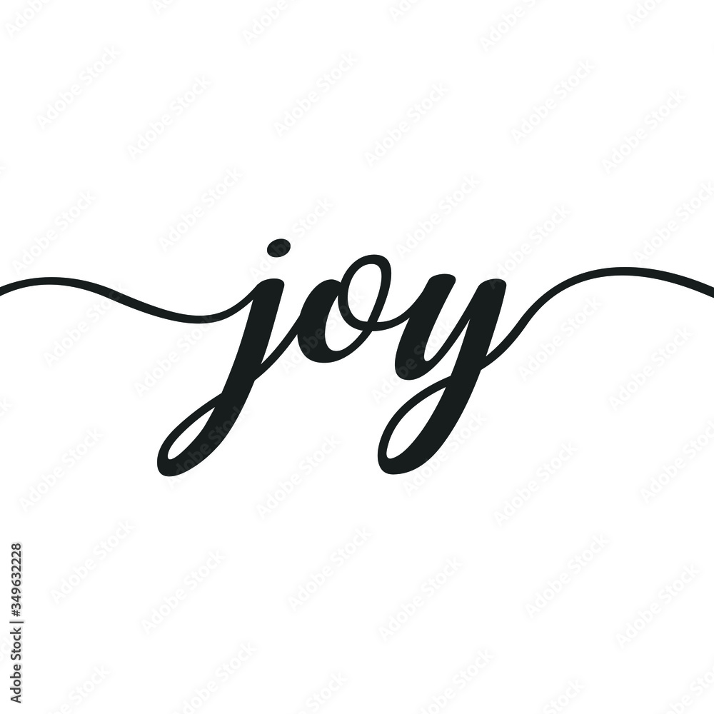 joy motivational print wall art calligraphy typography vector design ...