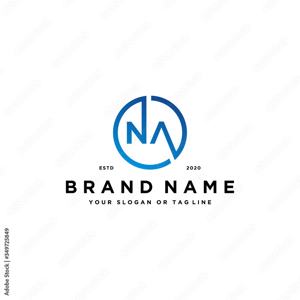 letter NA logo design vector Stock Vector | Adobe Stock