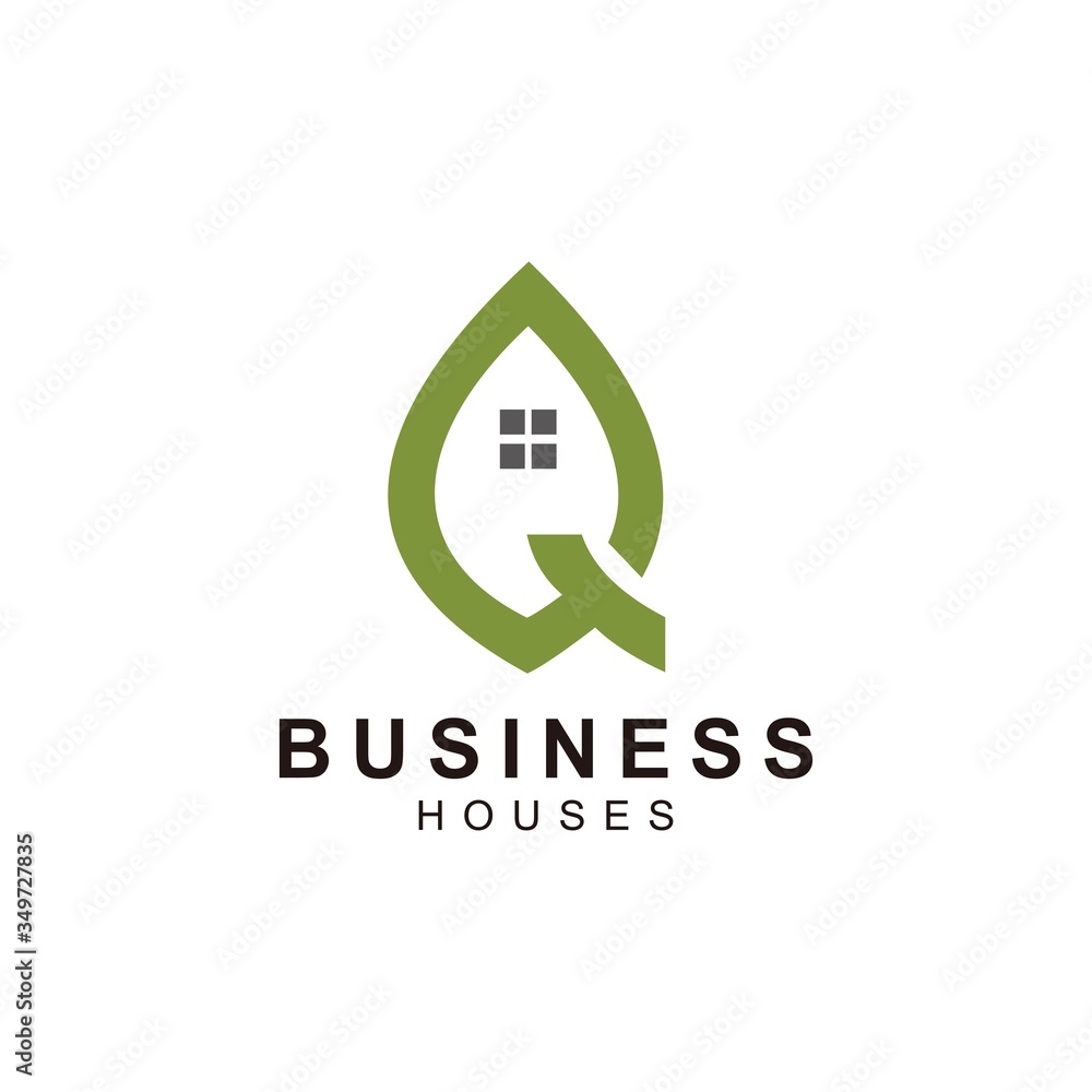 home logo design, the letter "Q" is designed to be a symbol or Icon of ...