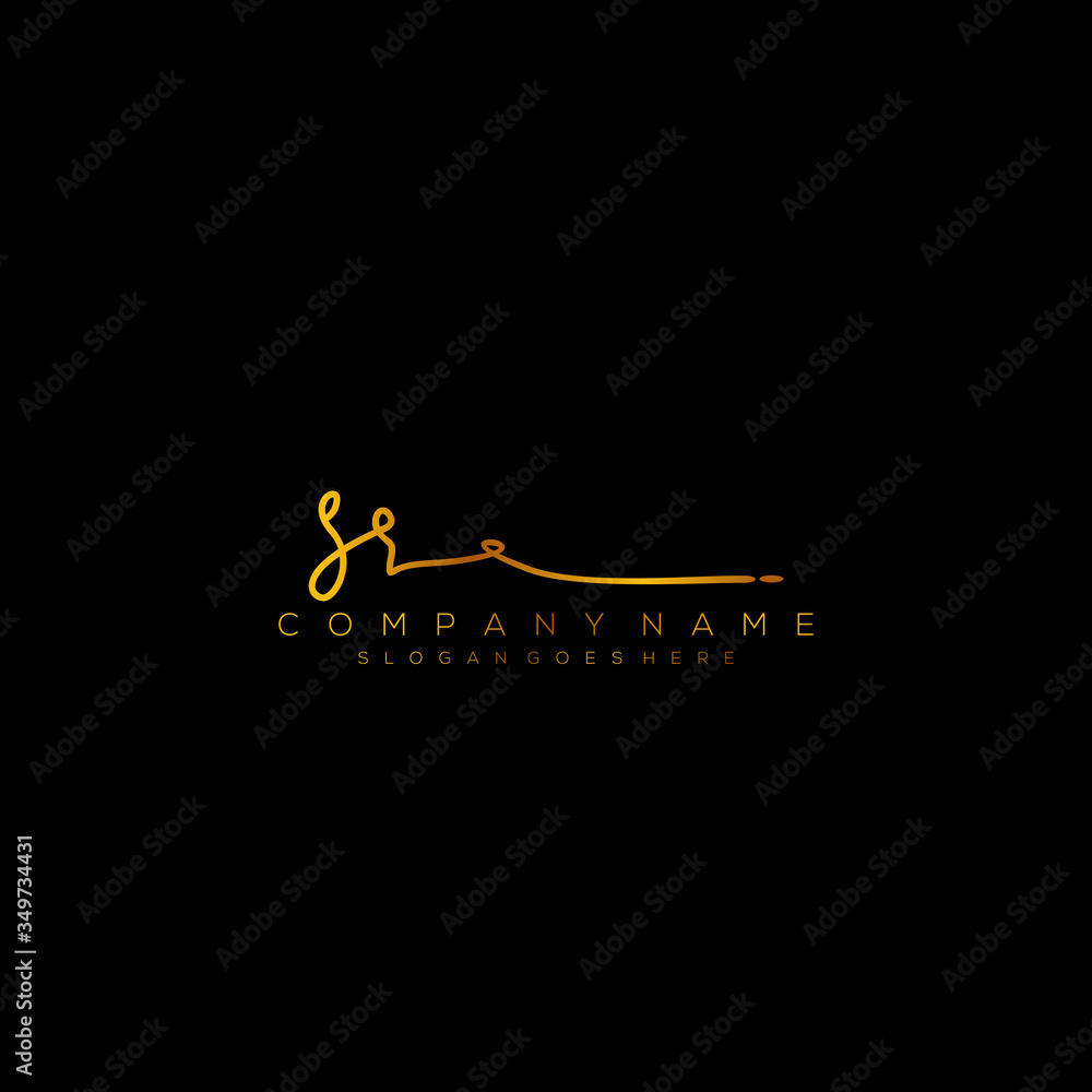 Letter Sr Signature Logo Template Vector Stock Vector Adobe Stock