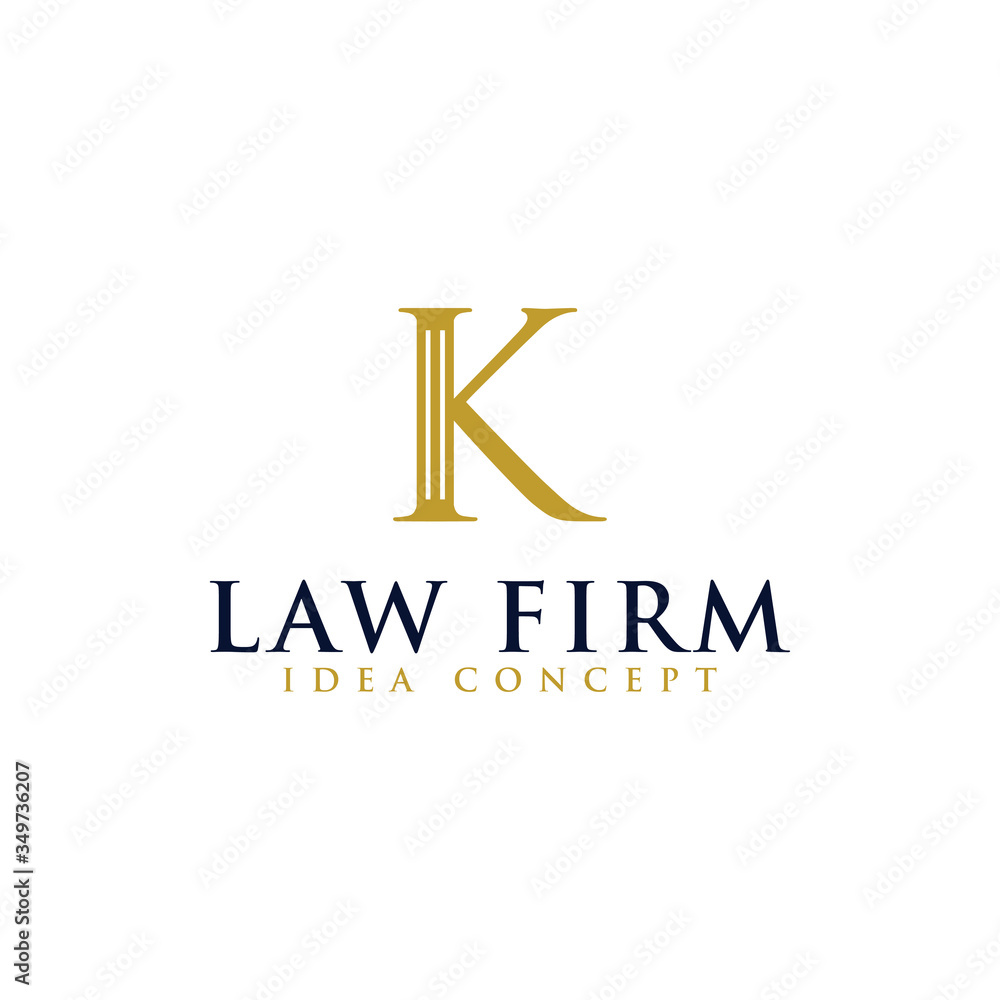 Law Logo in Alphabet Letter, Law Initial Logo Design Stock Vector ...