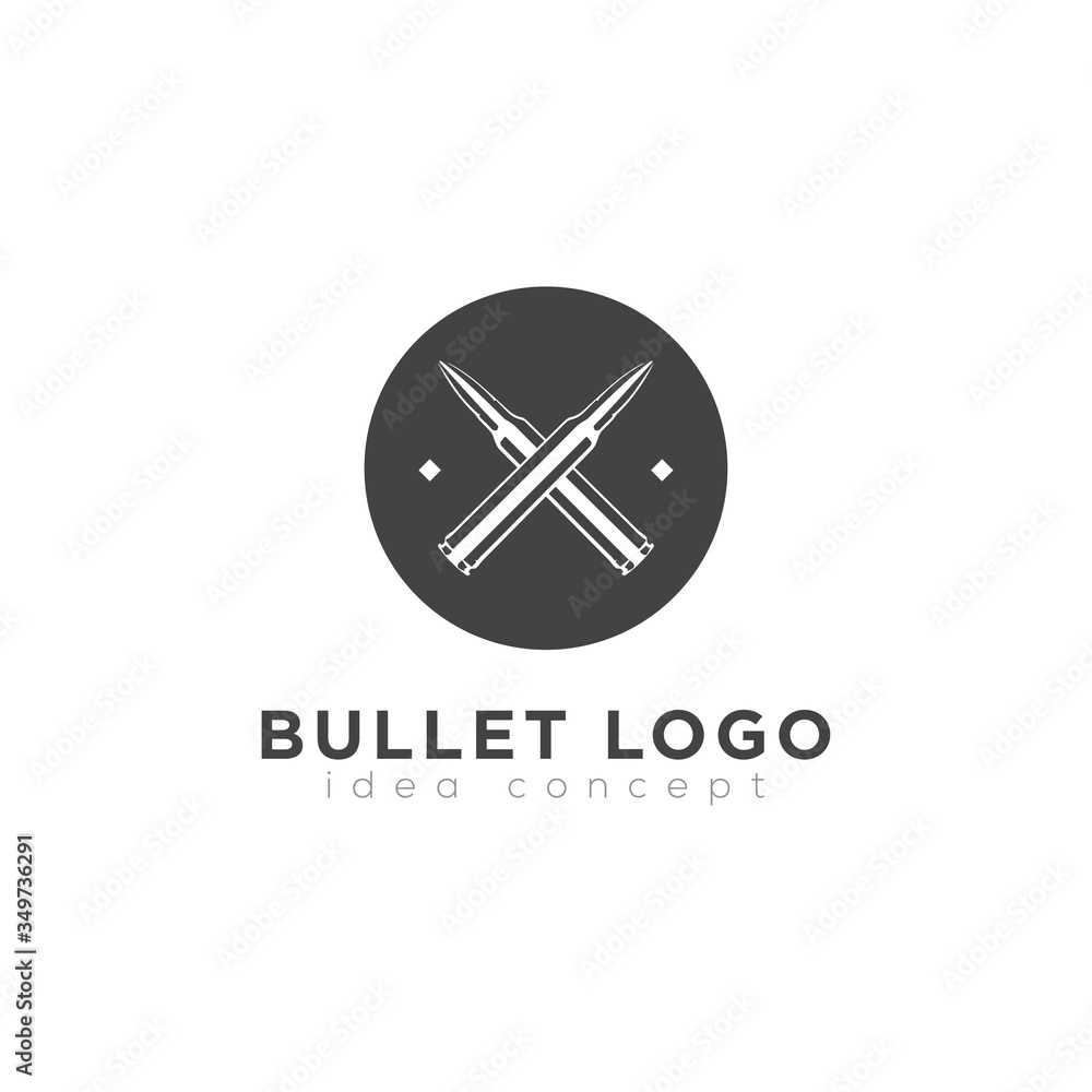 Bullet Logo, Bullet Icon, Shooting Club Concept Logo Design Stock ...