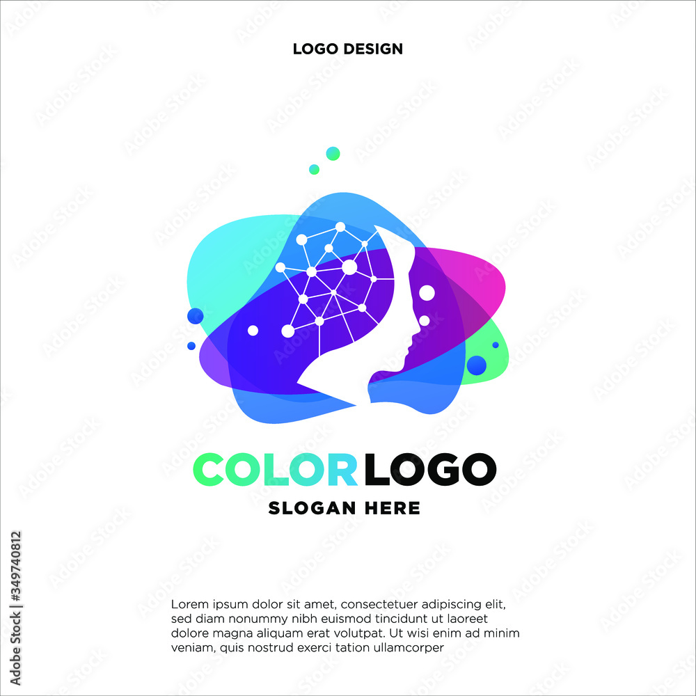 Colorful technology logo vector, Business logo designs template, design ...